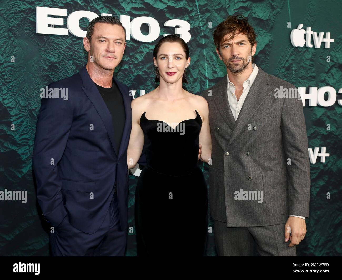 Actors Luke Evans, from left, Jessica Ann Collins and Michiel Huisman ...