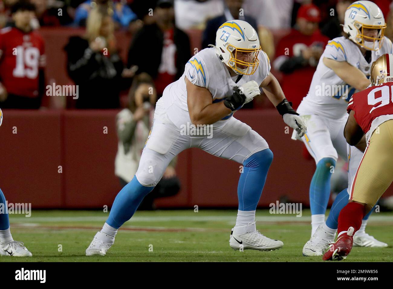Los Angeles Chargers offensive tackle Foster Sarell (73) blocks during ... Los Angeles Chargers offensive tackle Foster Sarell (73) blocks during ...