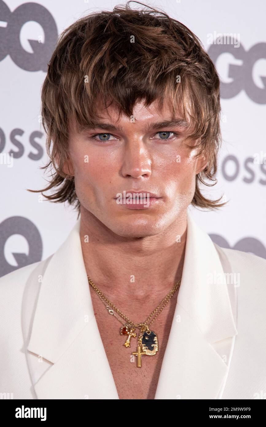 Jordan Barrett poses for photographers upon arrival at the GQ Men of ...