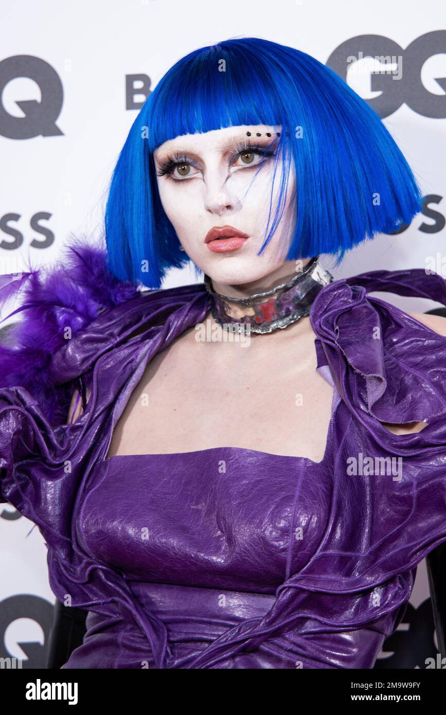 Ashnikko poses for photographers upon arrival at the GQ Men of the Year ...