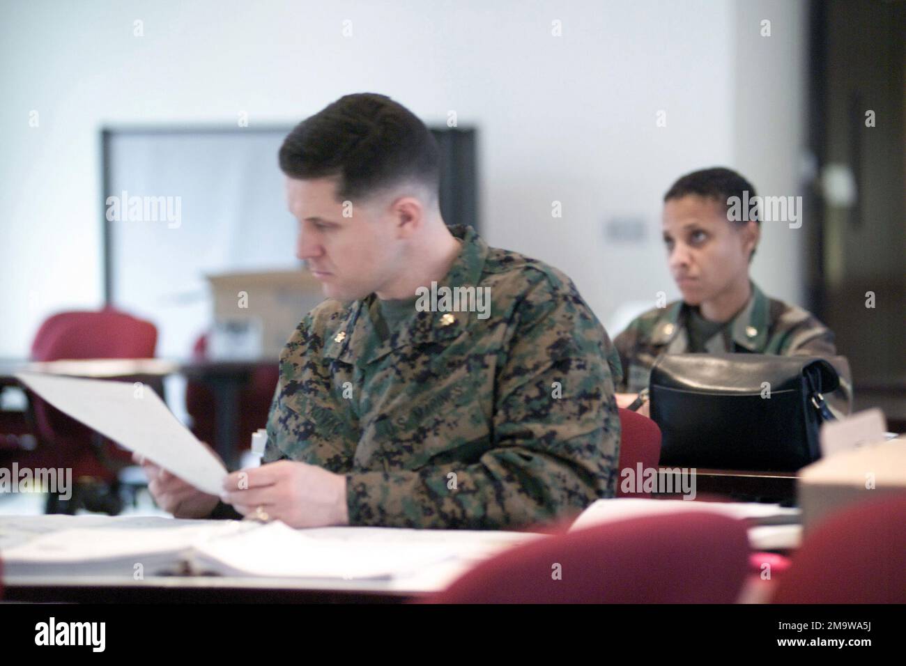 US Marine Corps (USMC) Officers attending the Command and STAFF College ...