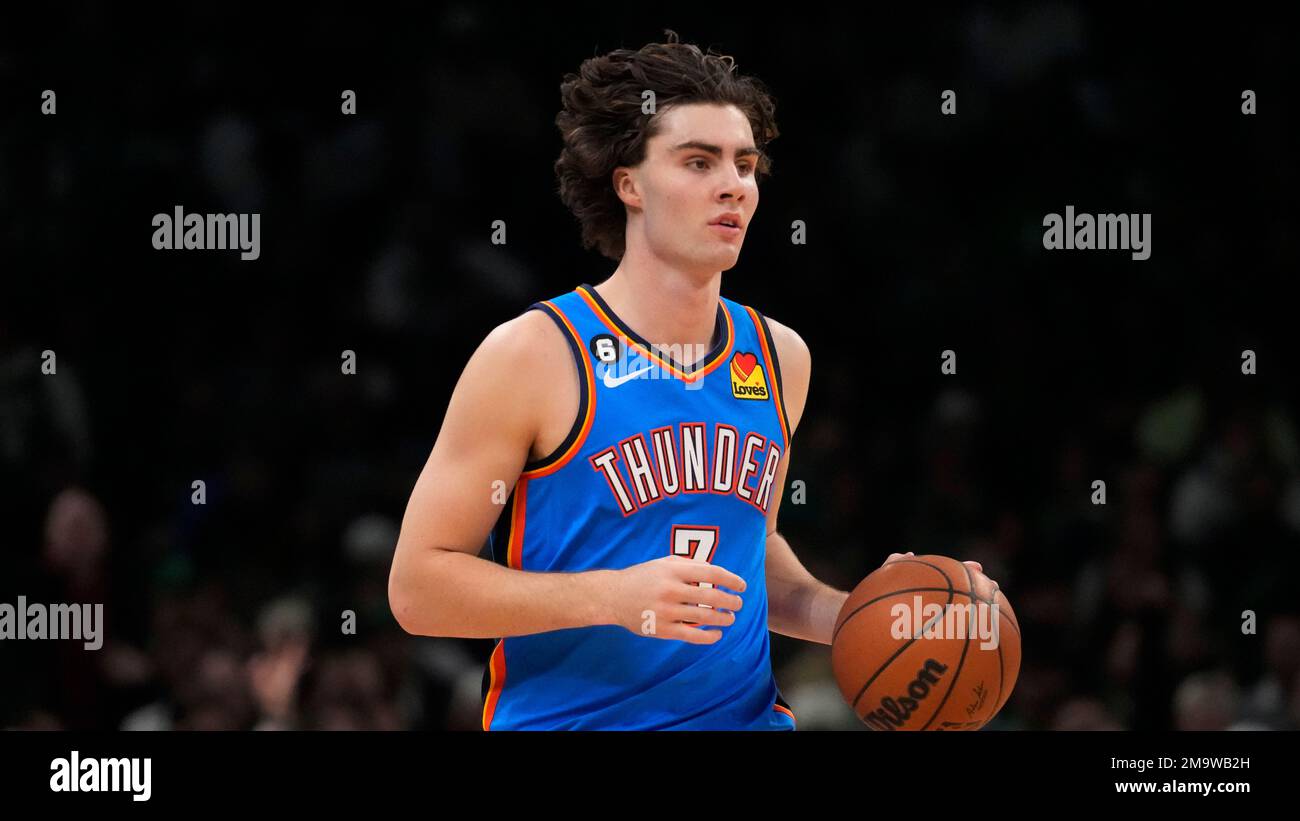 Oklahoma City Thunder guard Josh Giddey (3) during an NBA basketball ...