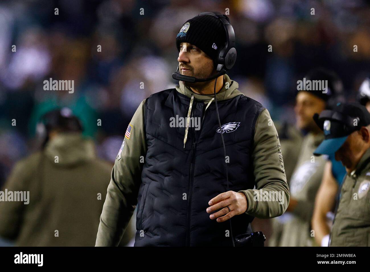 Philadelphia Eagles head coach Nick Sirianni in action against the ...