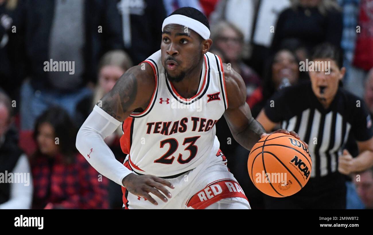 Texas Tech guard De'Vion Harmon (23) brings the ball up court against ...