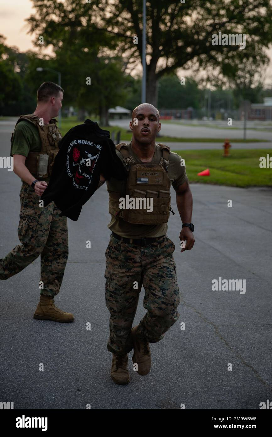 U.S. Marine Corps Staff Sgt. Akeel Austin, chief of Communication ...