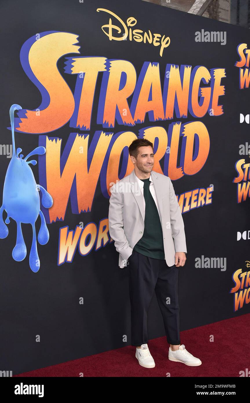 Jake Gyllenhaal arrives at the world premiere of "Strange World" on ...