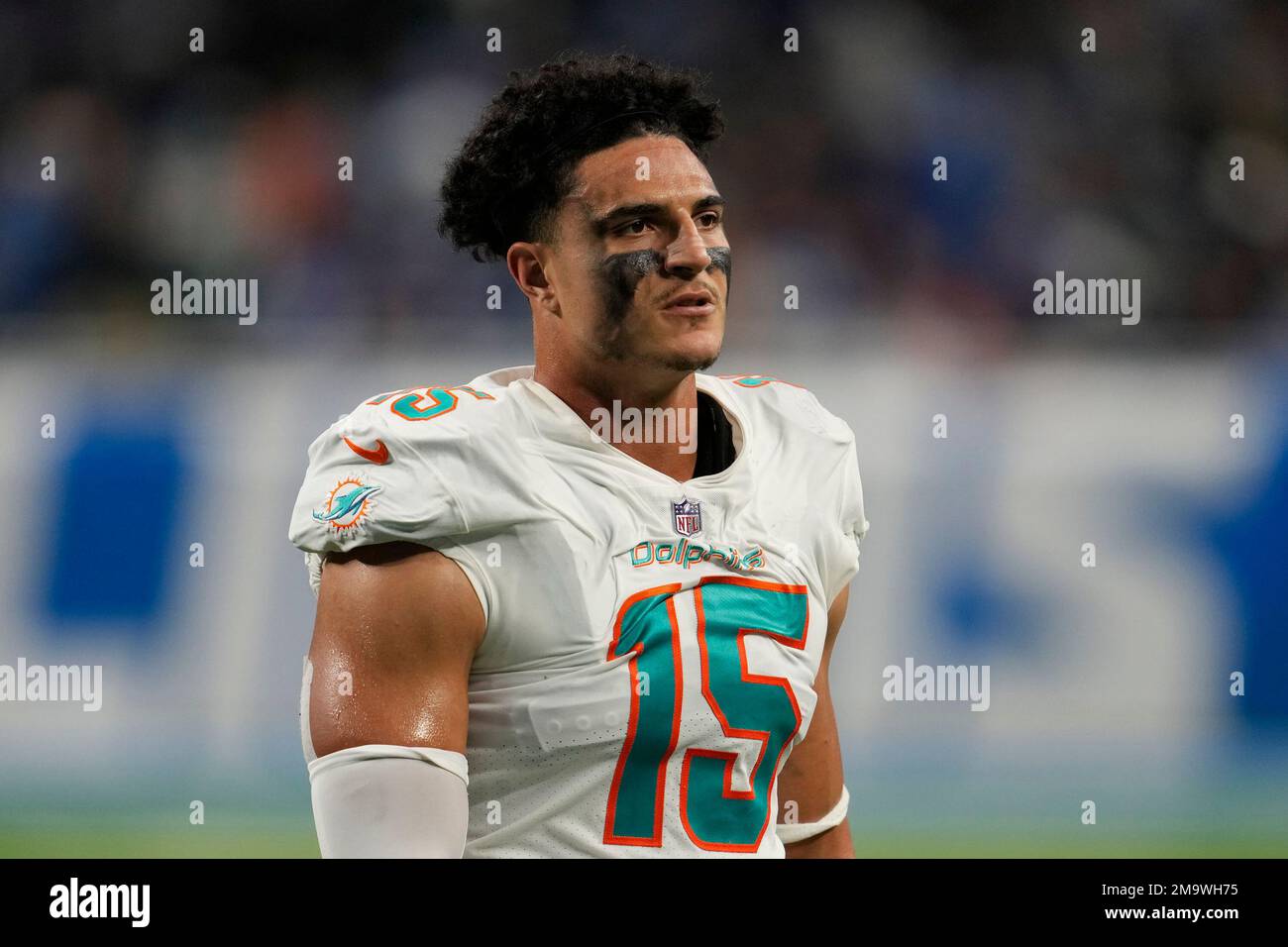 Miami Dolphins linebacker Jaelan Phillips (15) watches against the ...