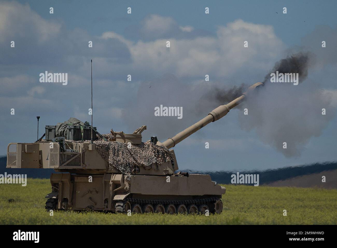 The Idaho Army National Guard’s 148th Field Artillery Regiment during ...