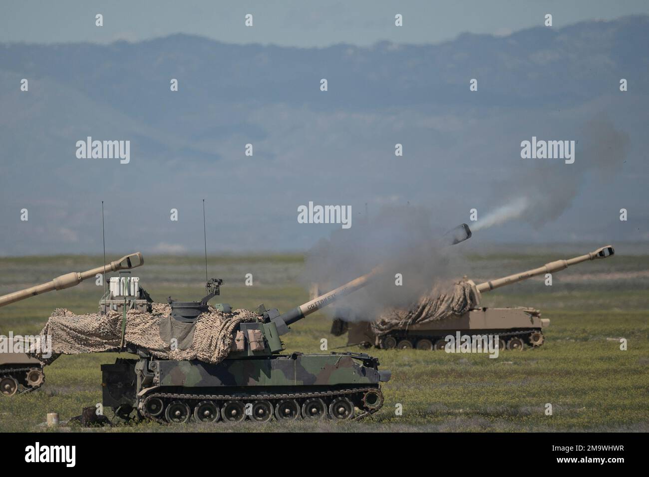 The Idaho Army National Guard’s 148th Field Artillery Regiment during ...