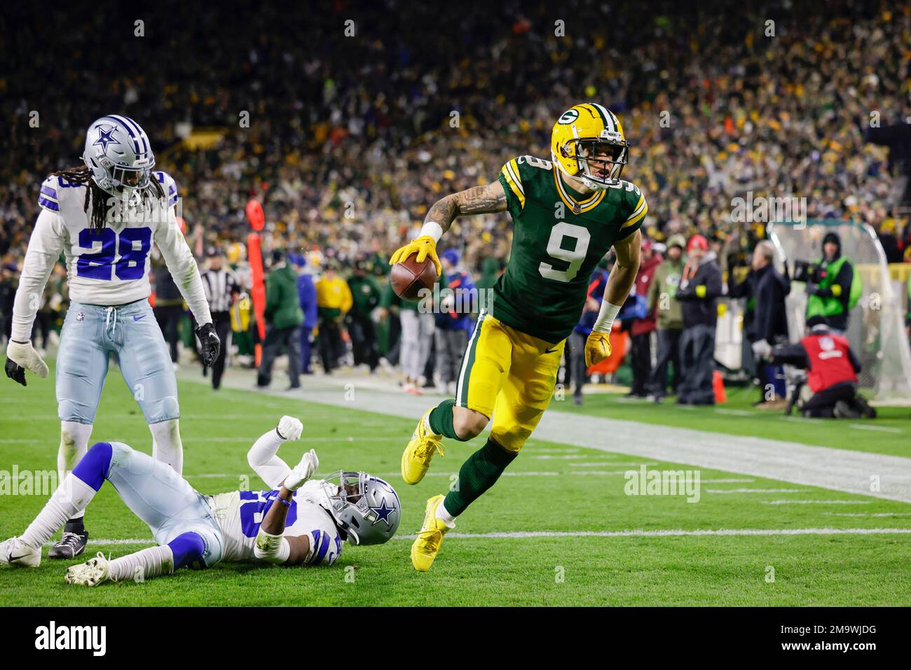 Green Bay Packers wide receiver Christian Watson scores a touchdown in ...