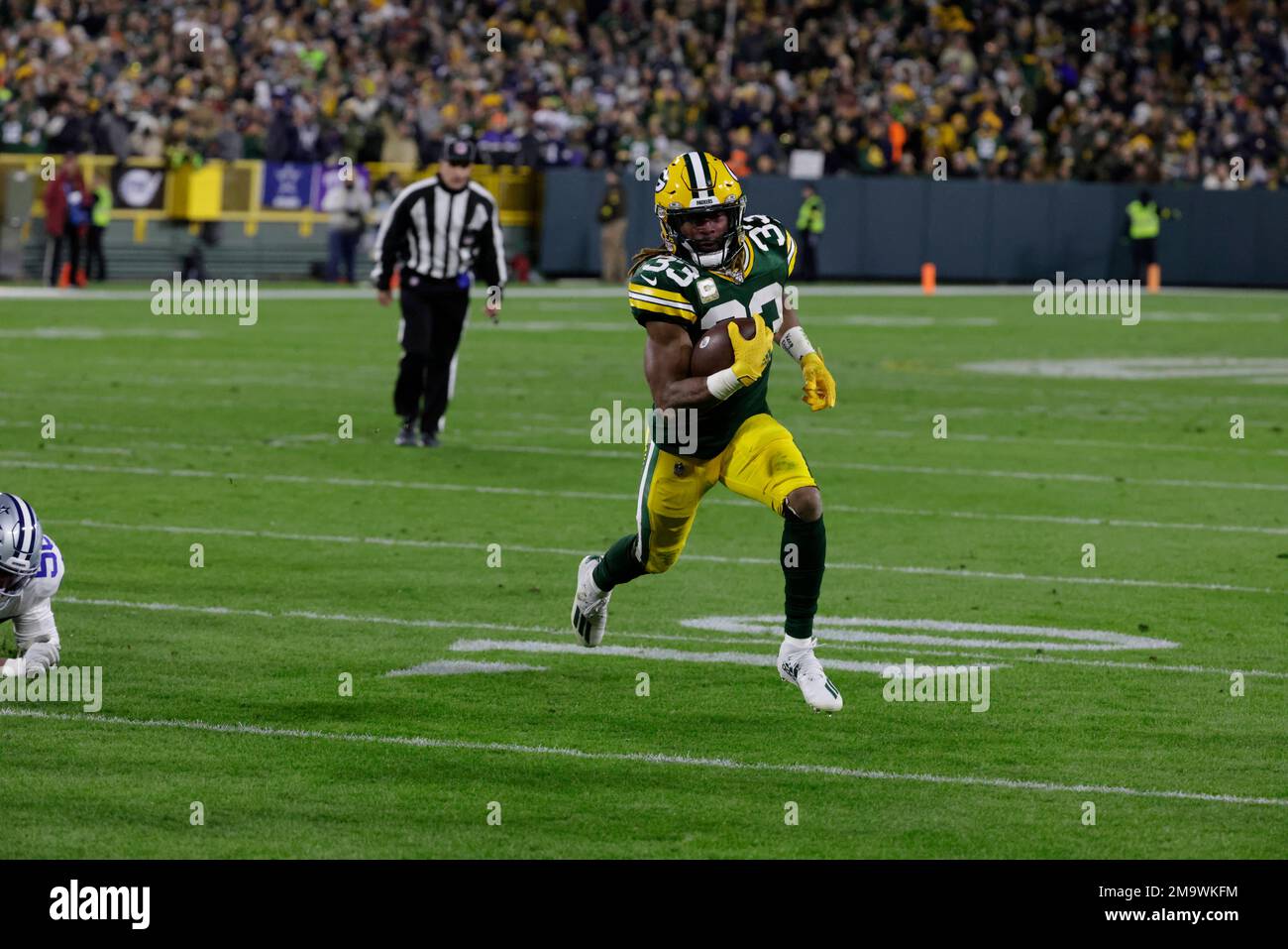 Green Bay Packers running back Aaron Jones (33) during an NFL football ...