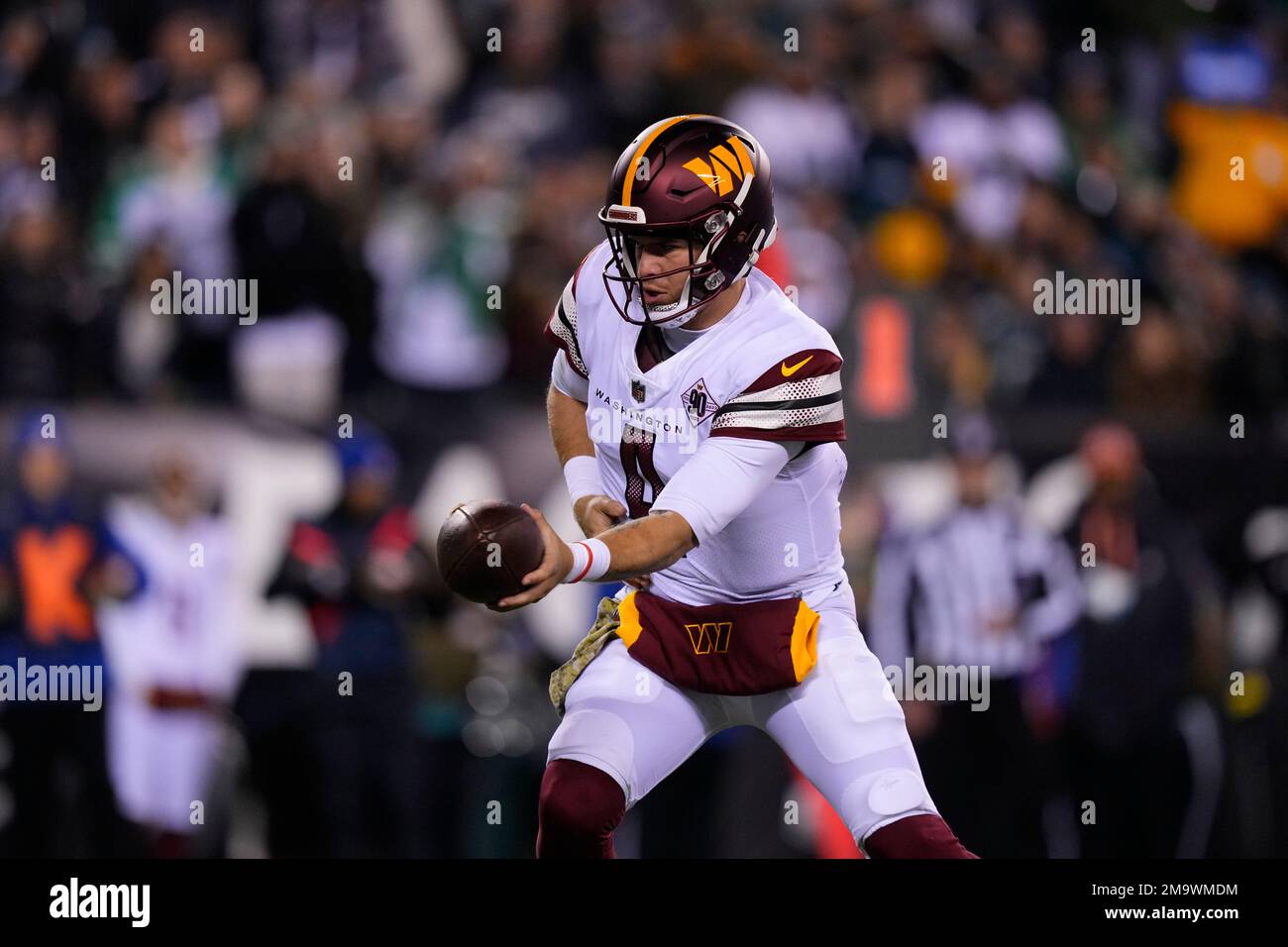 Washington Commanders' Taylor Heinicke plays during an NFL football ...
