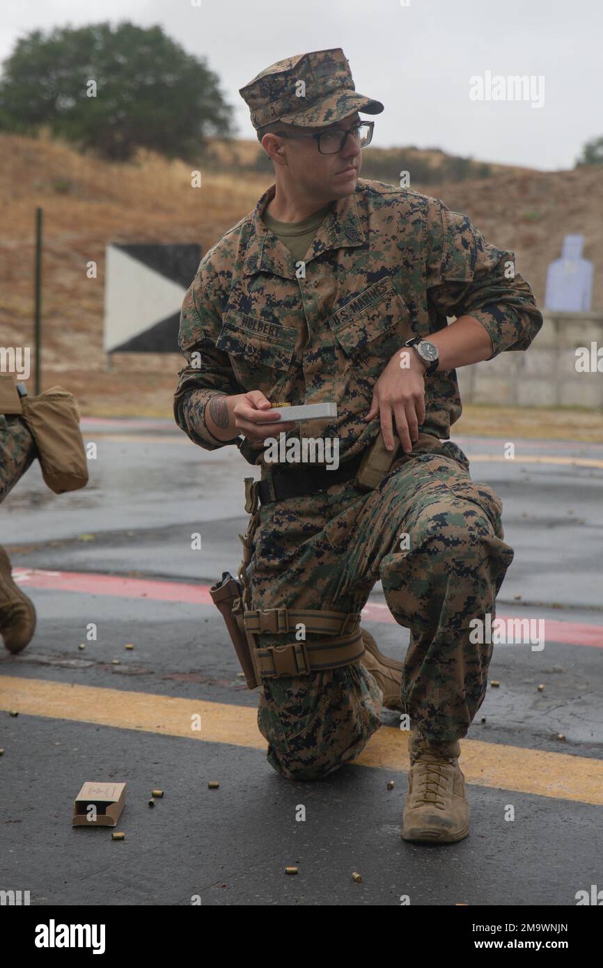U.S. Marine Corps Gunnery Sgt. Donald J. Holbert, a communication ...