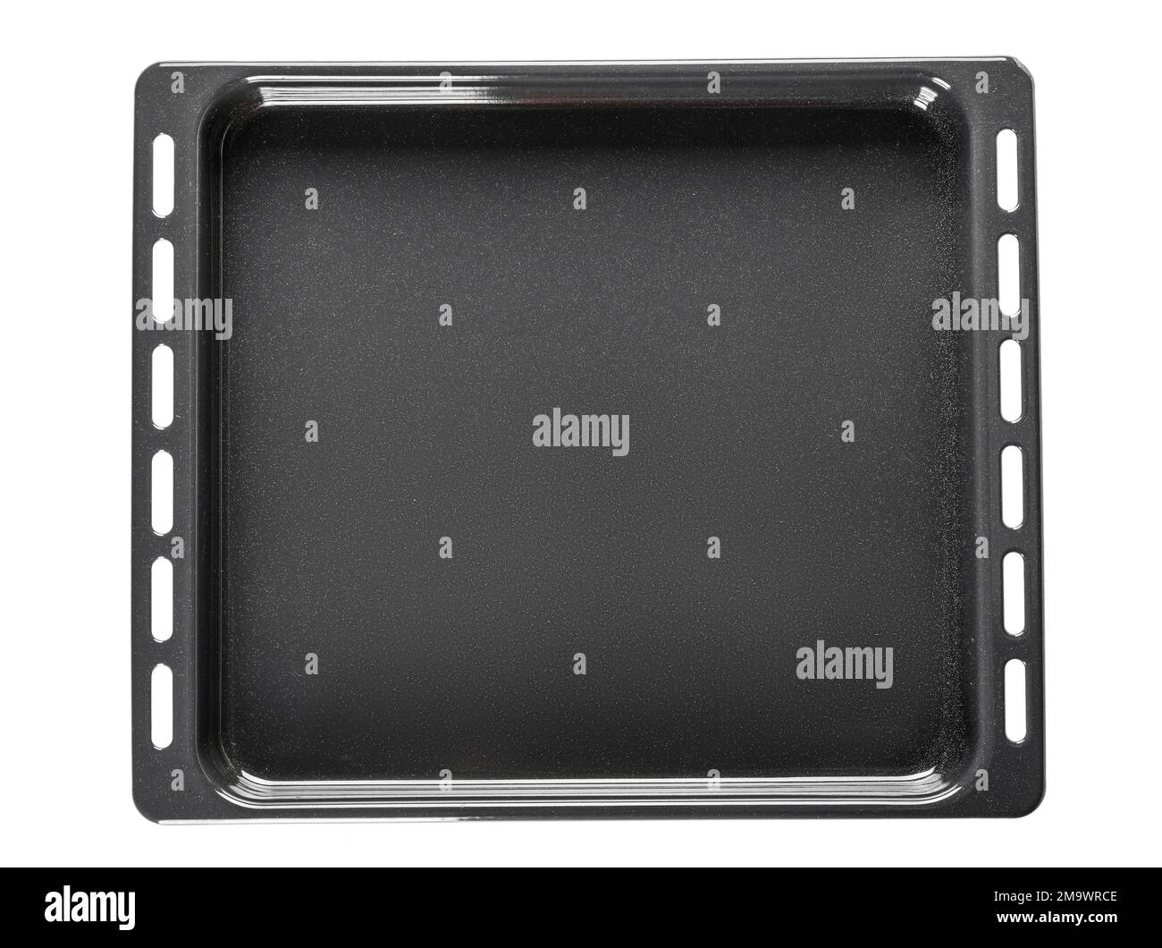 Metal baking tray for oven on white background Stock Photo - Alamy
