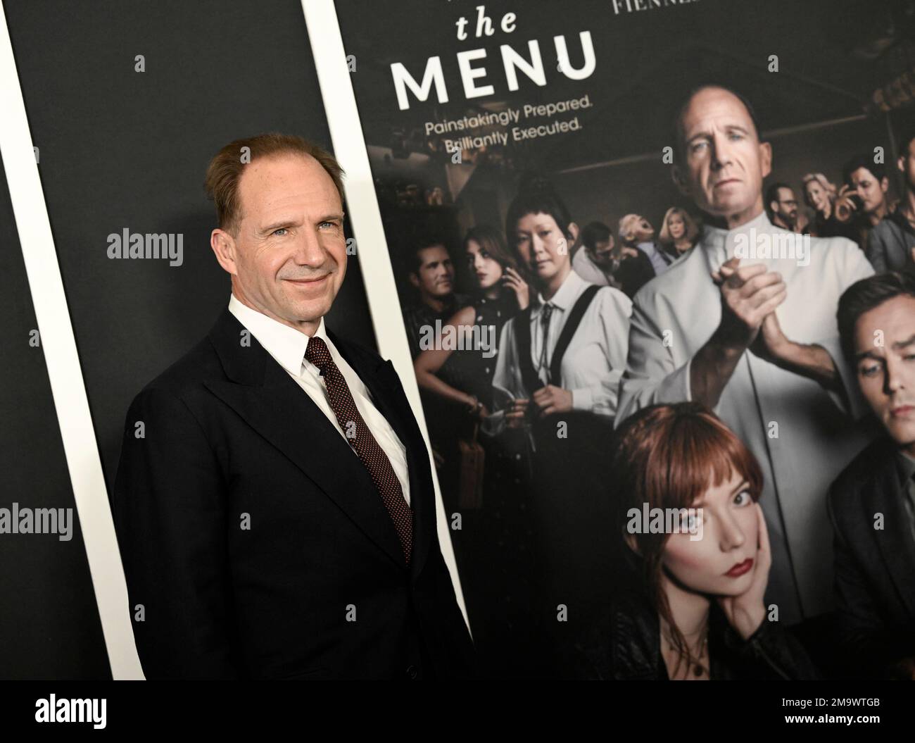 Ralph Fiennes attends the premiere of "The Menu" at AMC Lincoln Square ...