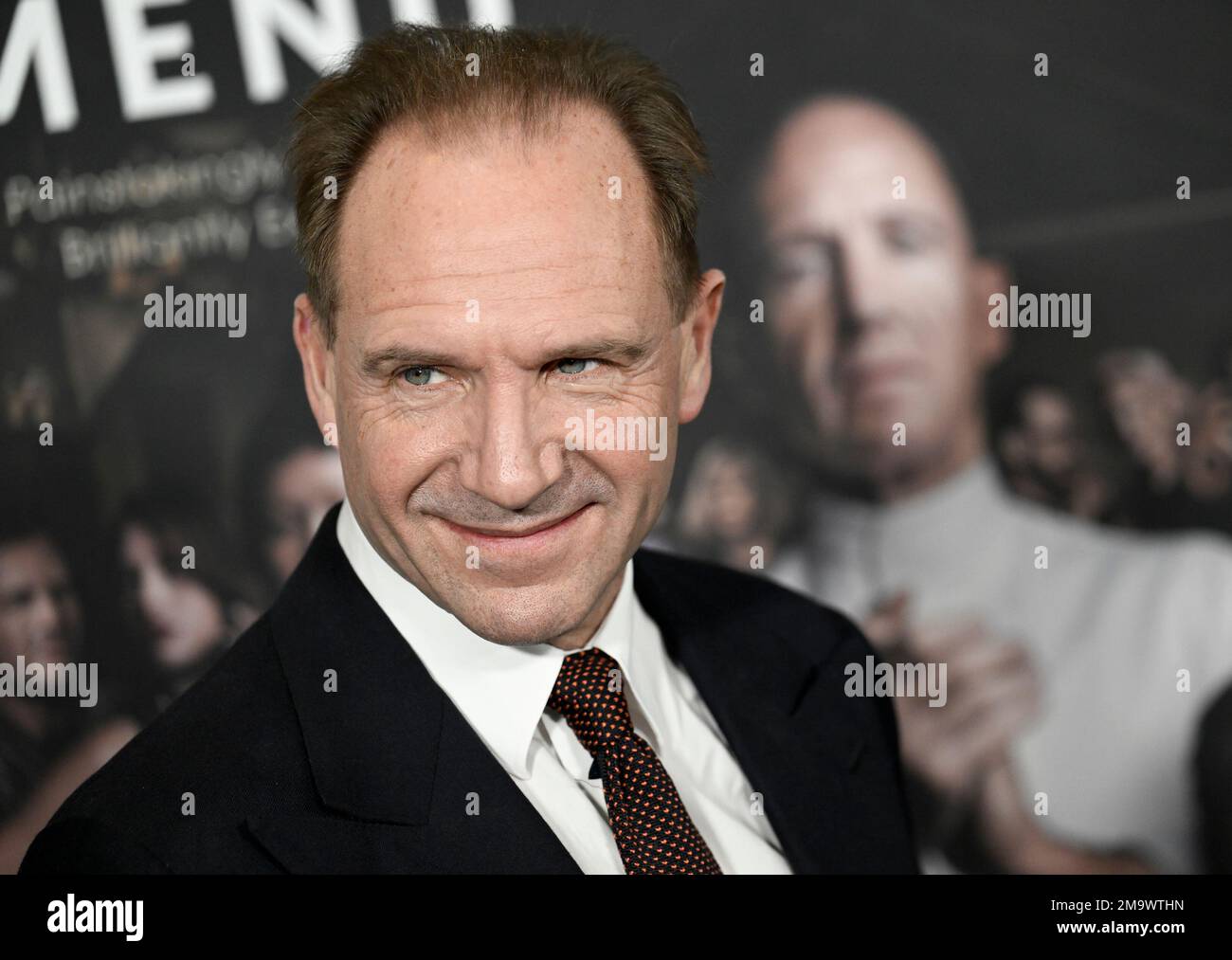 Ralph Fiennes attends the premiere of "The Menu" at AMC Lincoln Square ...