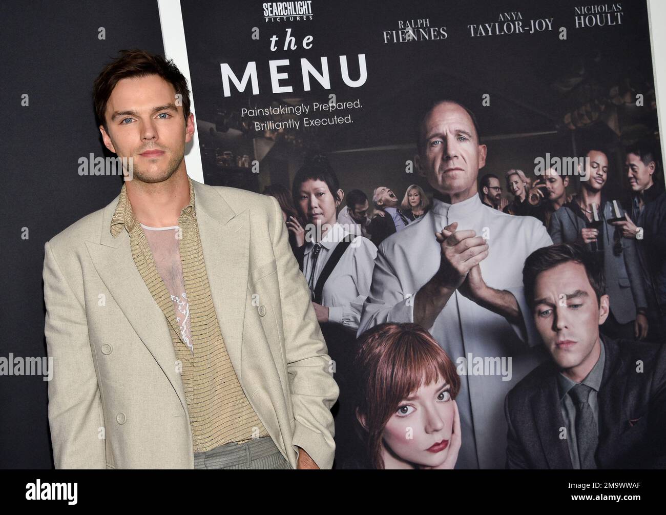 Nicholas Hoult attends the premiere of "The Menu" at AMC Lincoln Square ...