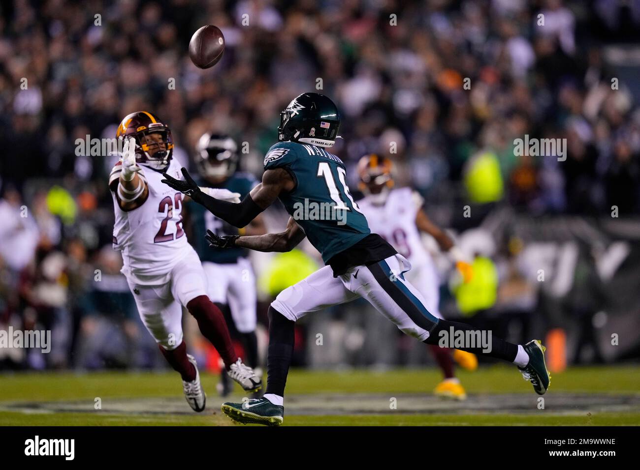 Philadelphia Eagles wide receiver Quez Watkins (16) makes a catch ...