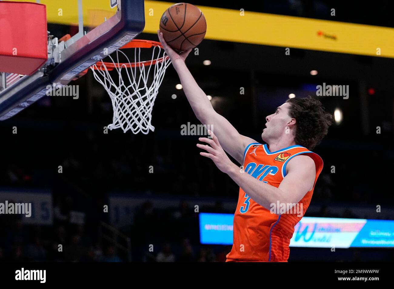 Oklahoma City Thunder guard Josh Giddey (3) shoots in the first half of ...