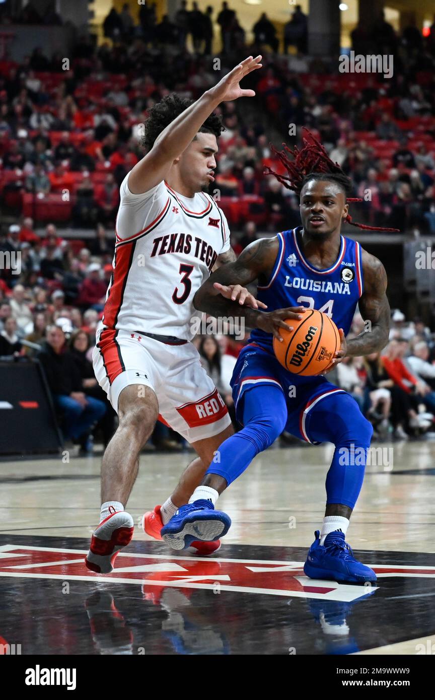 Louisiana Tech guard Cobe Williams controls the ball against Texas Tech ...