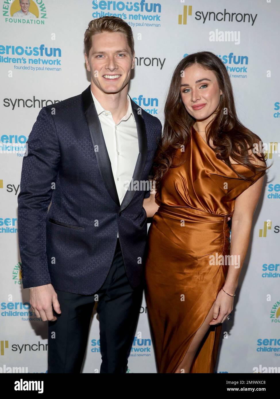 Race car driver Josef Newgarden, left, and his wife Ashley Newgarden ...