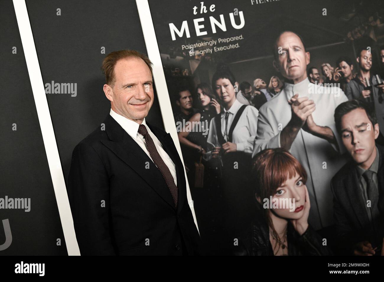 Ralph Fiennes attends the premiere of "The Menu" at AMC Lincoln Square ...