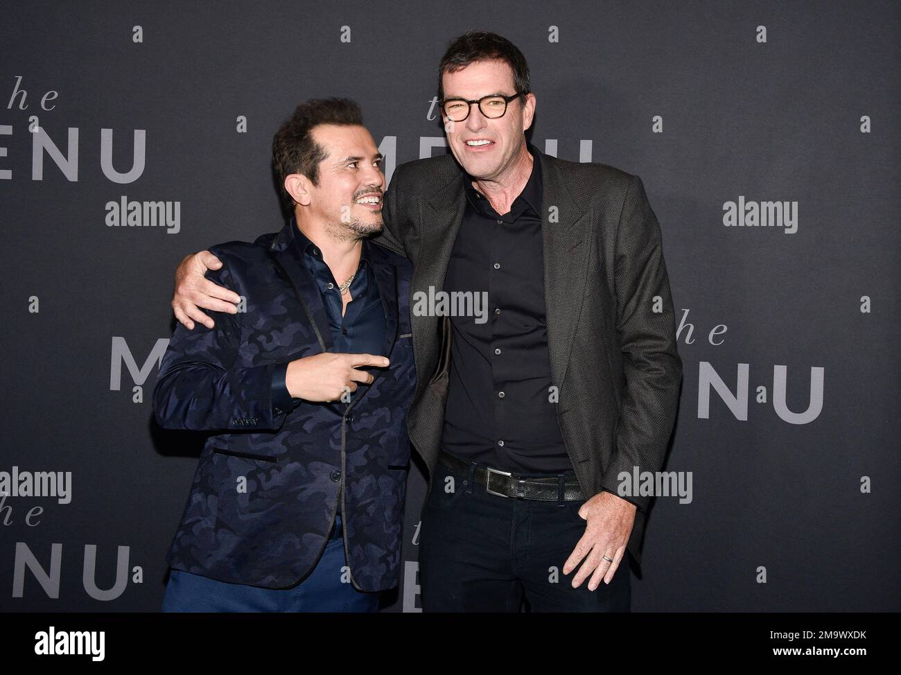 John Leguizamo, left, and Mark Mylod attend the premiere of "The Menu ...