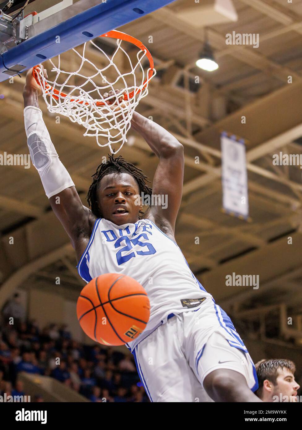 Duke's Mark Mitchell (25) dunks the ball during an NCAA college ...