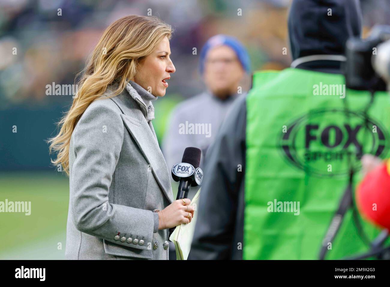 Fox Sports' Erin Andrews before an NFL football game between the Dallas ...