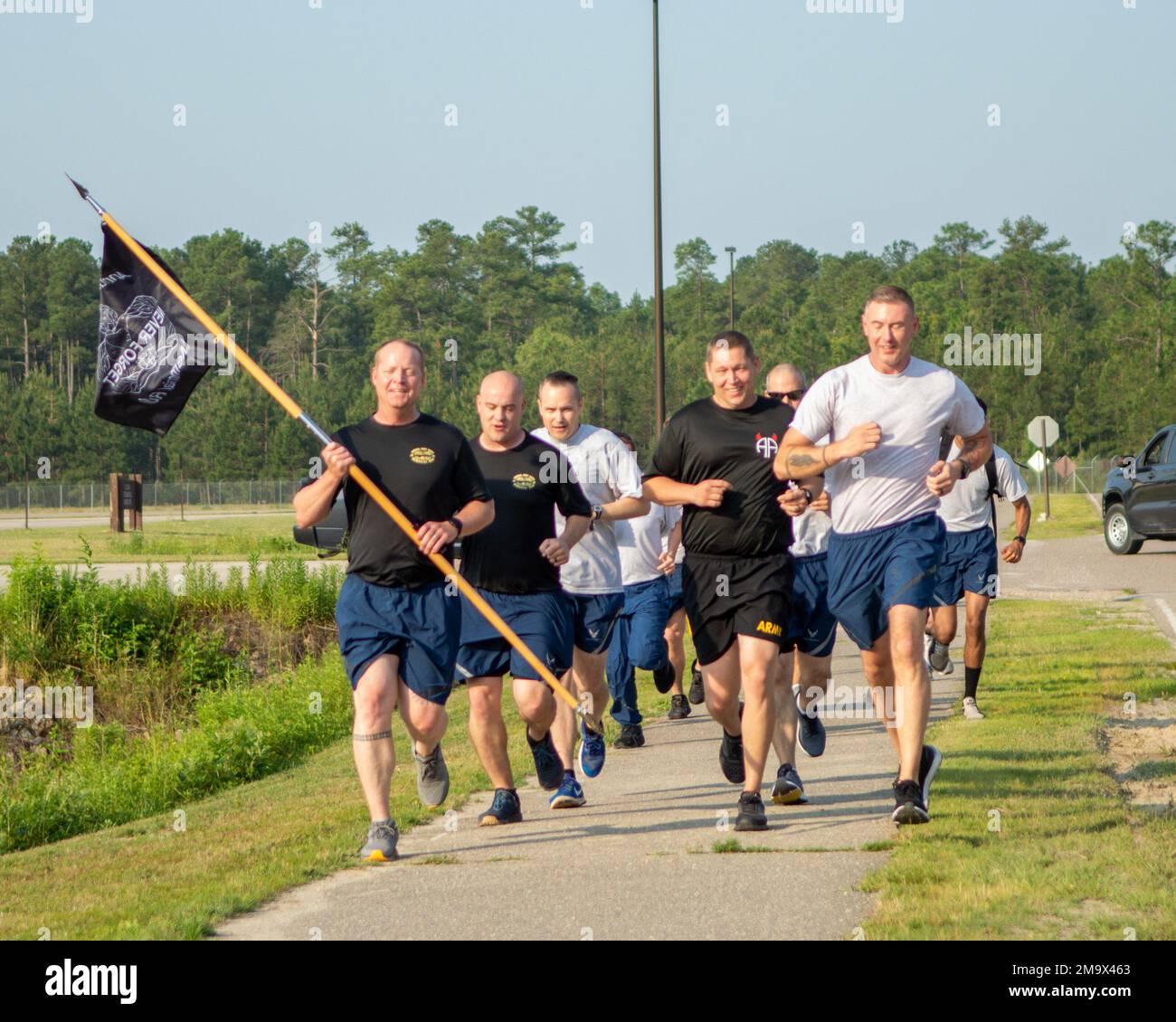 The 43rd Air Mobility Squadron Airmen run in the annual Port Dawg ...