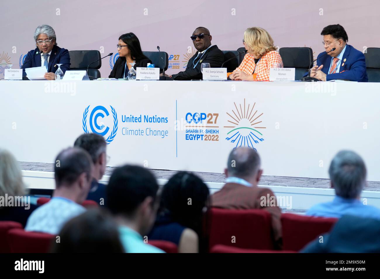 From left, Red Constantino, of V20, Sara Ahmed, of V20, Henry Kwabena ...