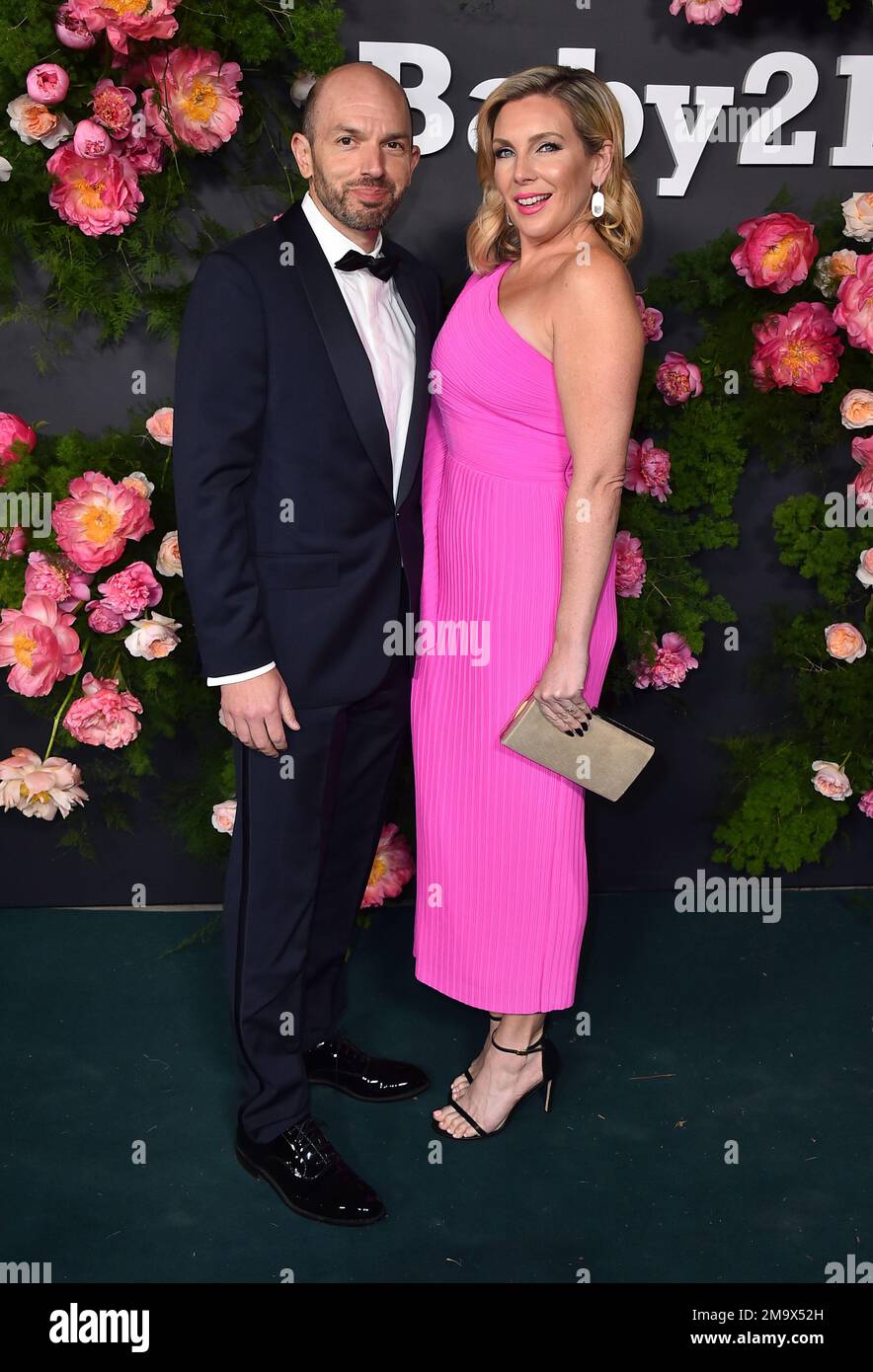 Paul Scheer, left, and June Diane Raphael arrive at the 2022 Baby2Baby ...
