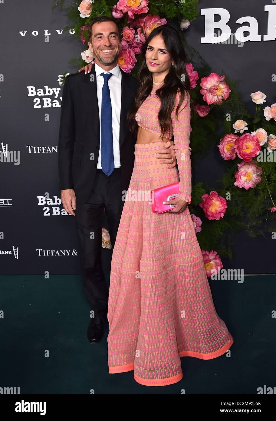 Mason Morfit, left, and Jordana Brewster arrive at the 2022 Baby2Baby ...