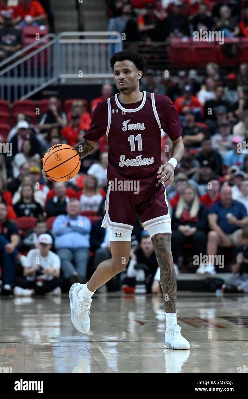 Texas Southern guard Jordan Gilliam (11) controls the ball against ...