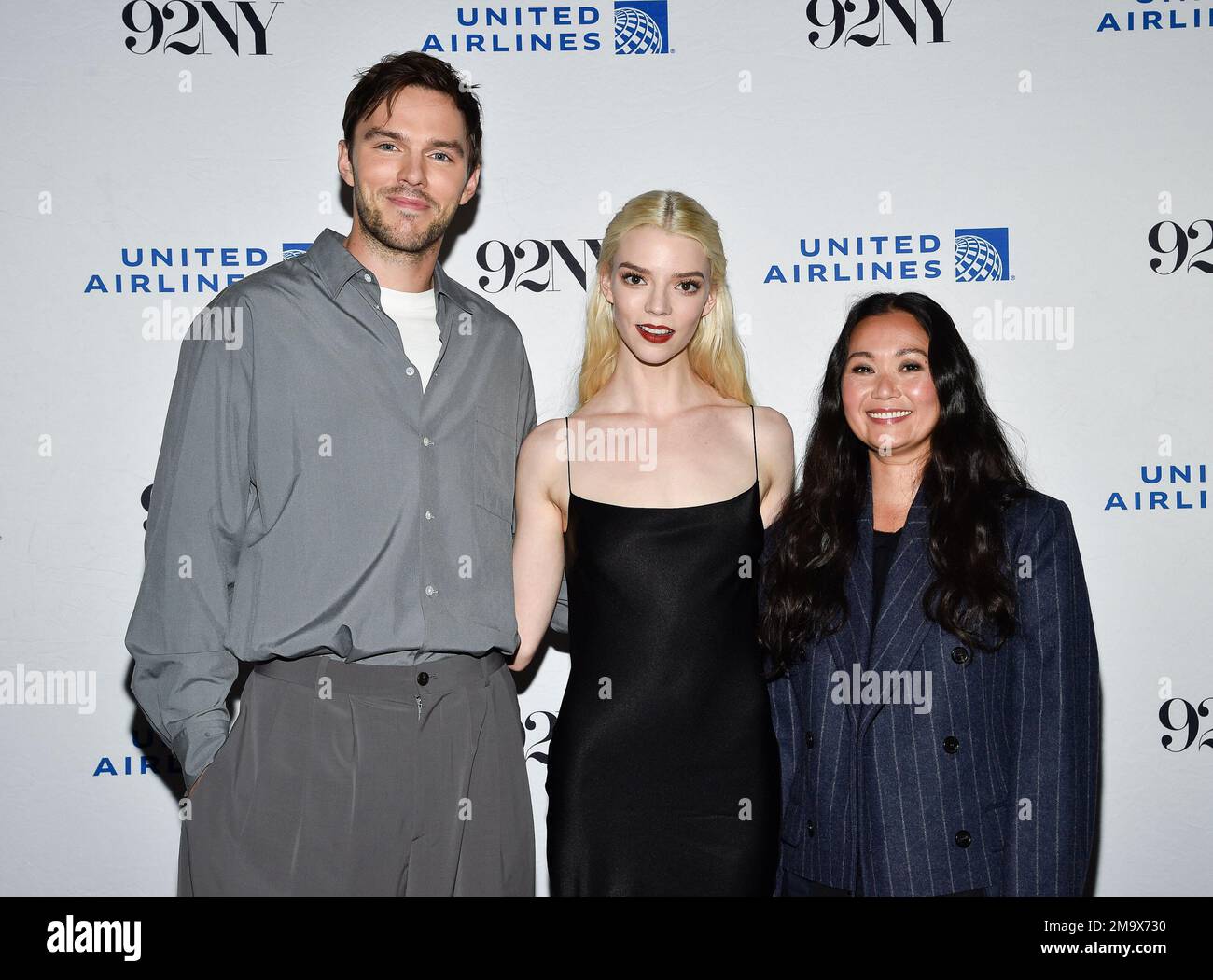 Actors Nicholas Hoult, left, Anya Taylor-Joy and Hong Chau pose ...