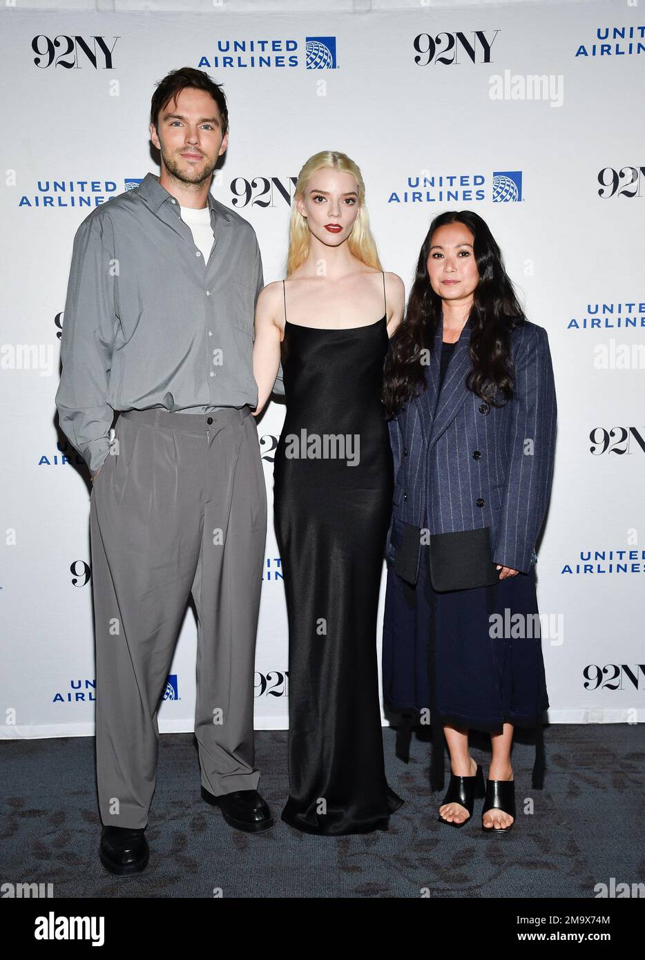 Actors Nicholas Hoult, left, Anya Taylor-Joy and Hong Chau pose ...