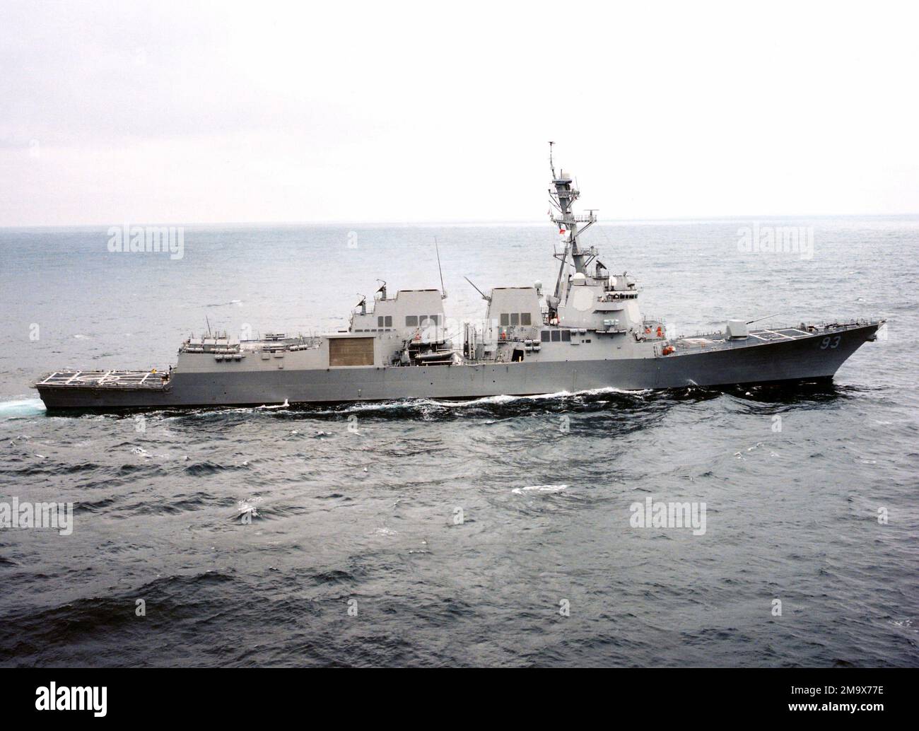 Starboard side view of the US Navy (USN) ARLEIGH BURKE CLASS (FLIGHT ...