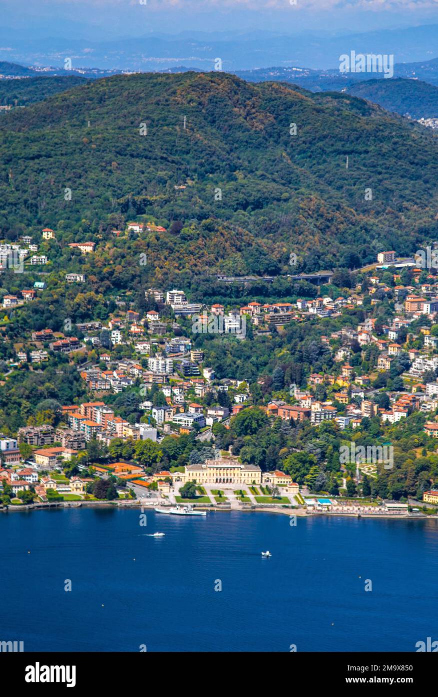 View of the Como Brunate funicular in Lake Como, Nothern Italy Stock ...