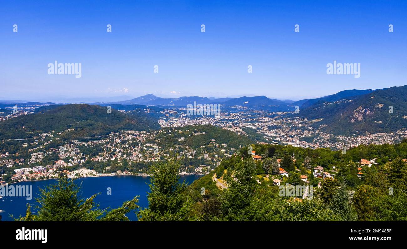 View of the Como Brunate funicular in Lake Como, Nothern Italy Stock ...