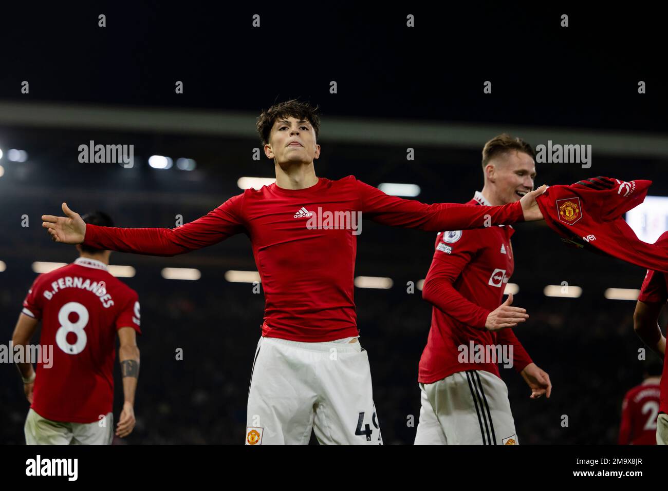 Manchester United's Alejandro Garnacho celebrates scoring his side's ...