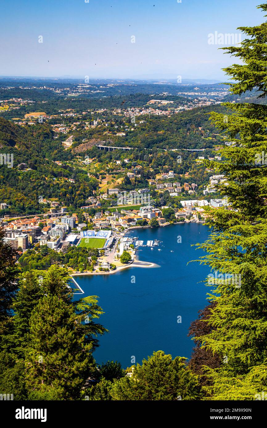 View of the Como Brunate funicular in Lake Como, Nothern Italy Stock ...