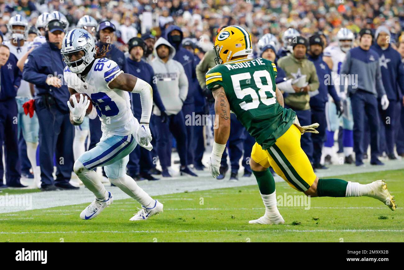 Dallas Cowboys wide receiver CeeDee Lamb (88) runs after the catch ...
