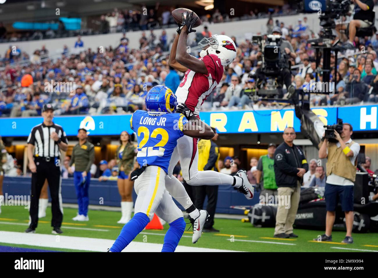 Arizona Cardinals wide receiver A.J. Green, top, makes a touchdown ...