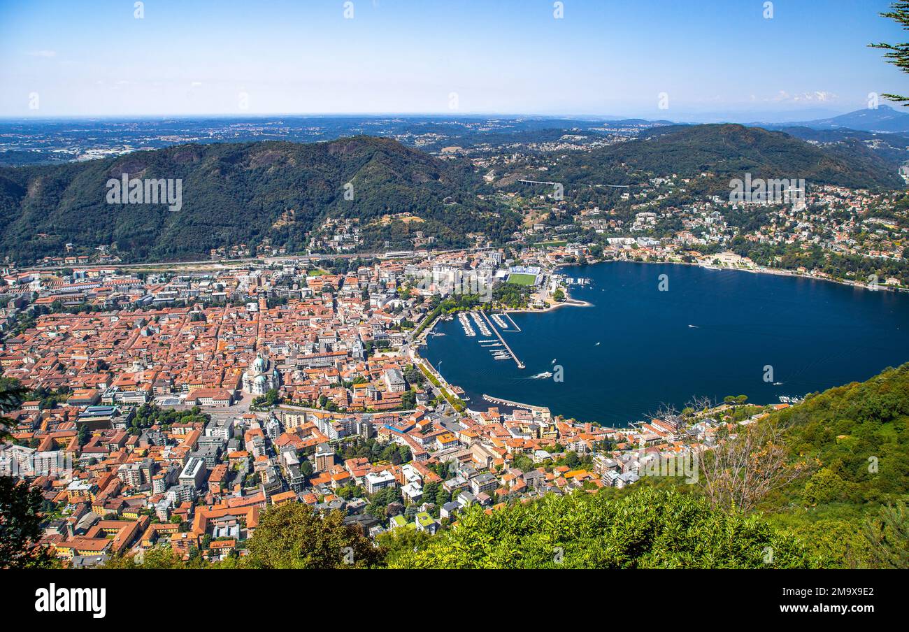 View of the Como Brunate funicular in Lake Como, Nothern Italy Stock ...