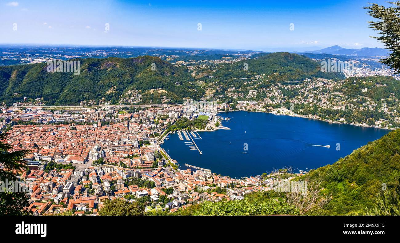 View of the Como Brunate funicular in Lake Como, Nothern Italy Stock ...