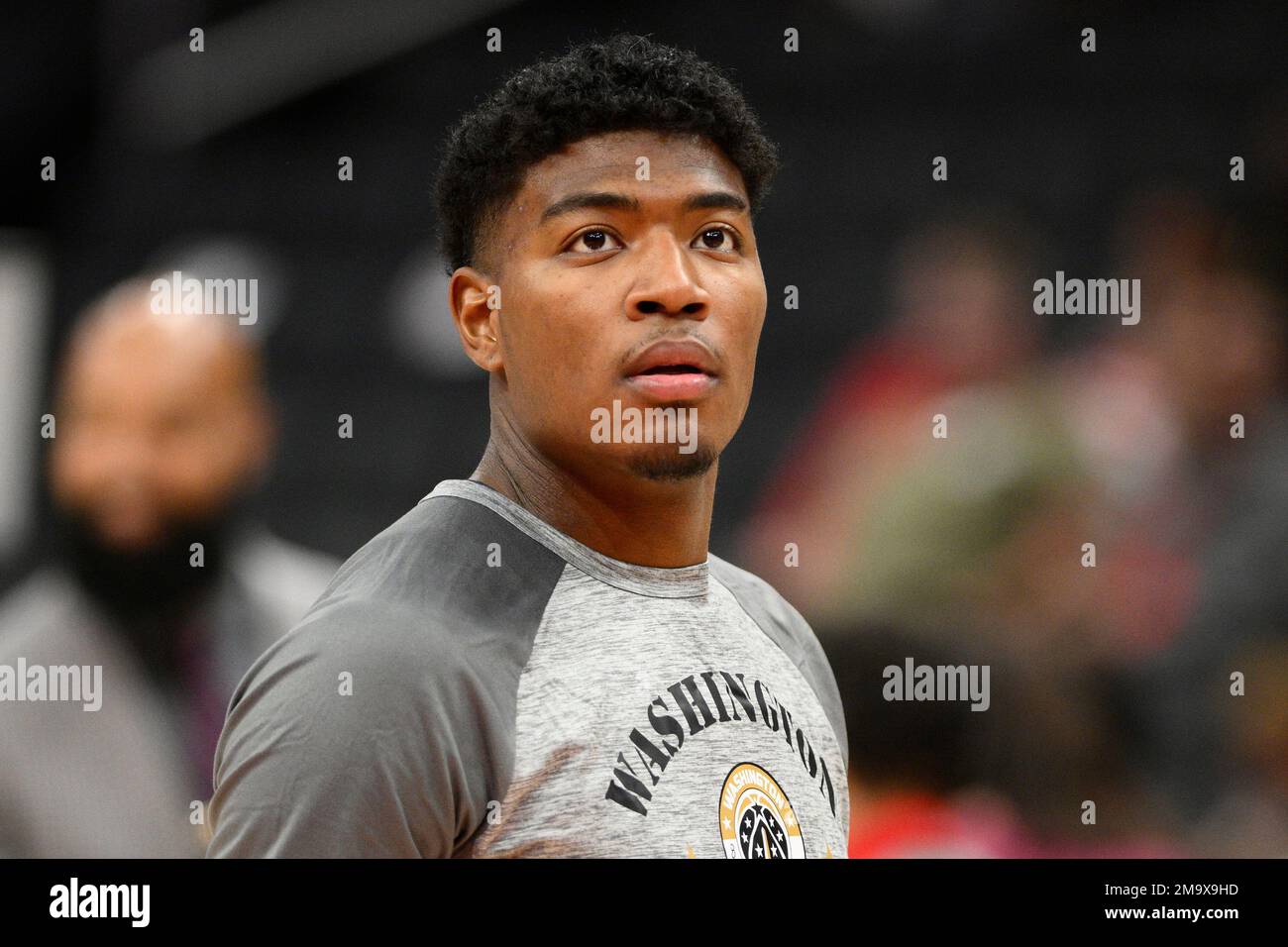 Washington Wizards forward Rui Hachimura (8) warms up before an NBA ...