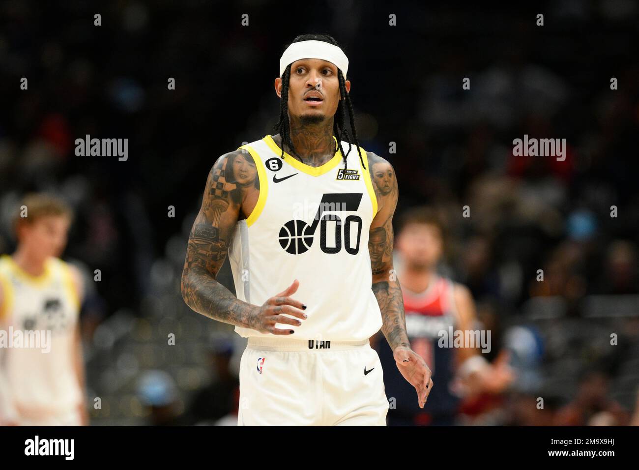 Utah Jazz guard Jordan Clarkson (00) in action during the first half of ...