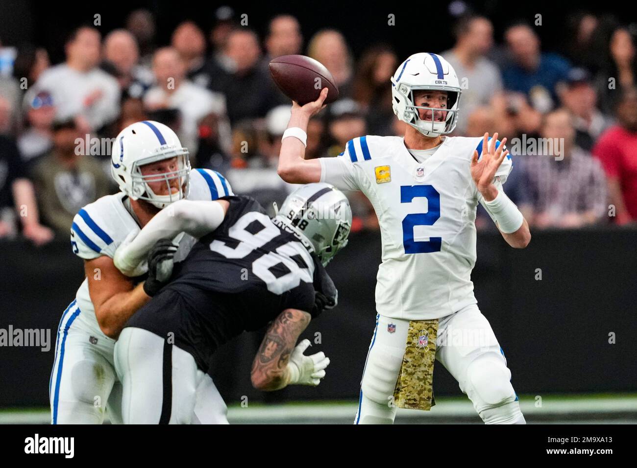 Indianapolis Colts quarterback Matt Ryan (2) throws against the Las ...