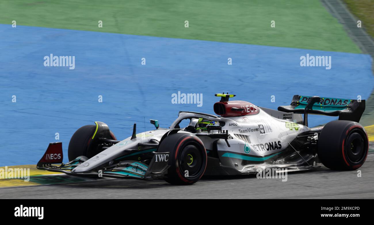 Mercedes driver Lewis Hamilton, of Britain, steers his car during the ...