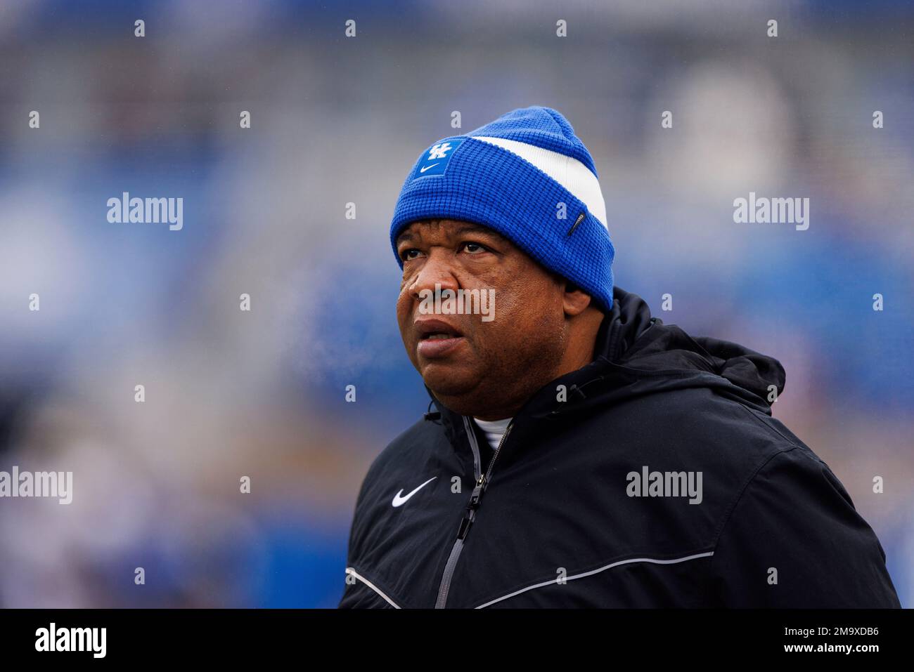 Kentucky Associate Head Coach Vince Marrow looks up at the video board ...